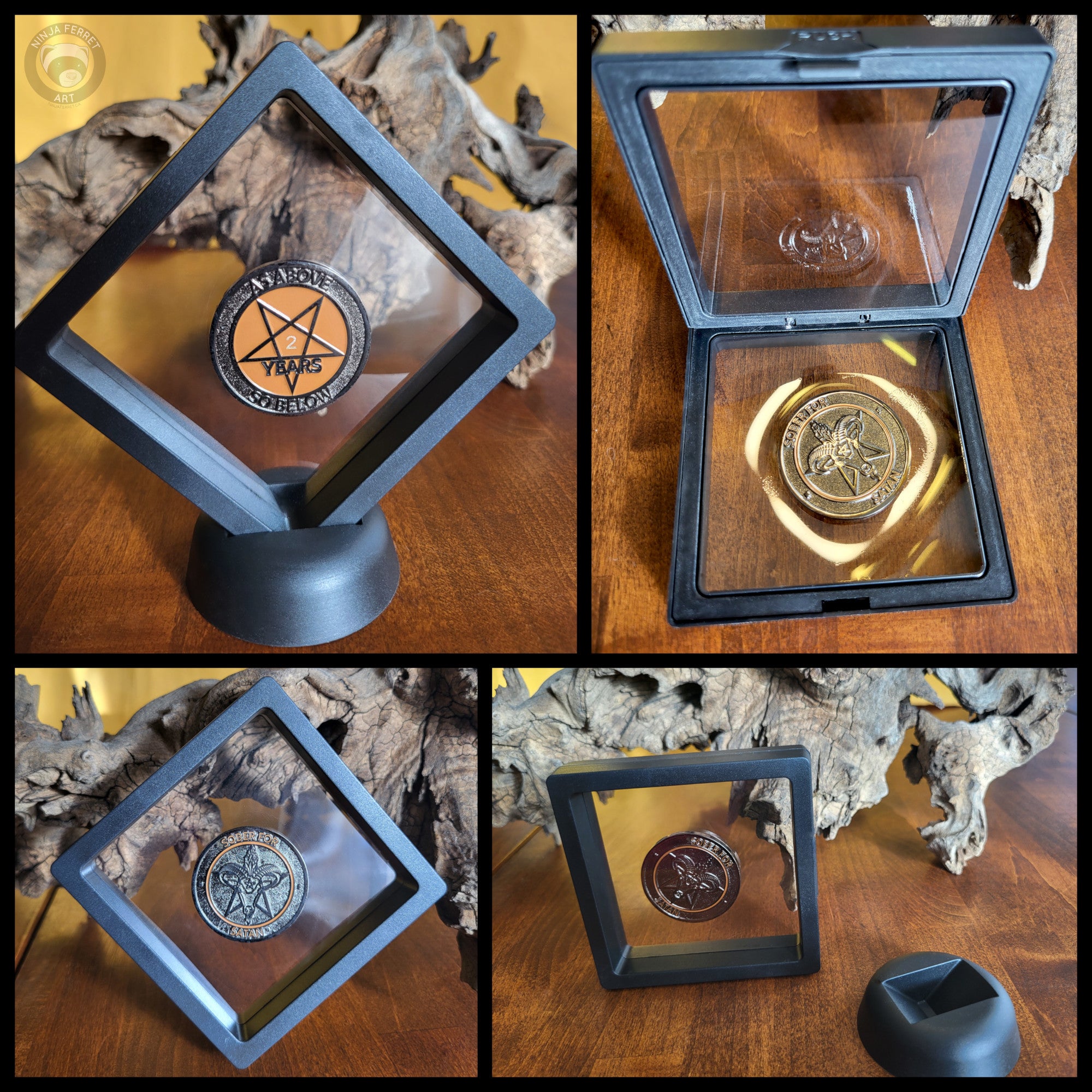 Sobriety Chip Display Cases | 2 Styles – ninjaferretart