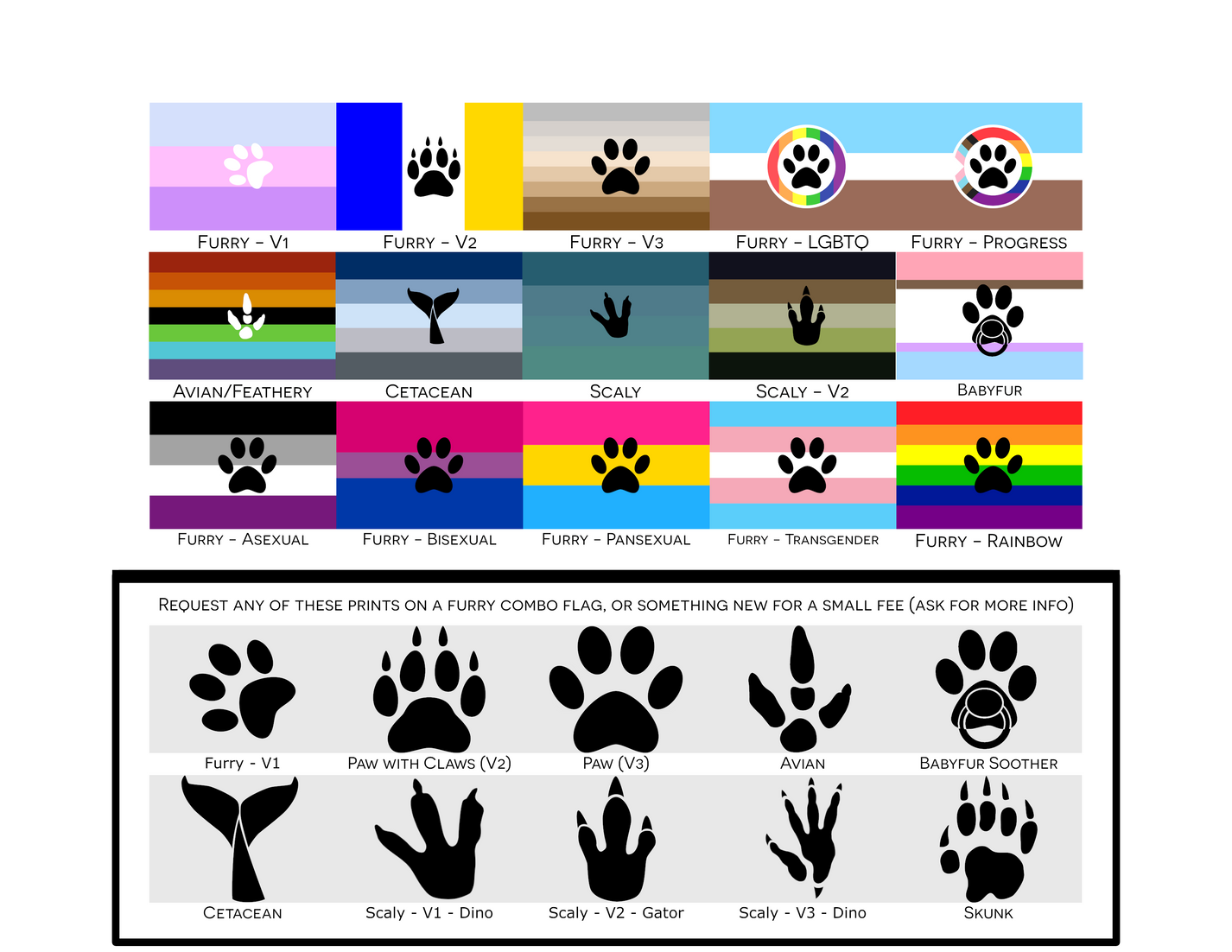 Choose Your Furry Pride Flags | 5 Sizes | All-Over Print Flag | Choose ...